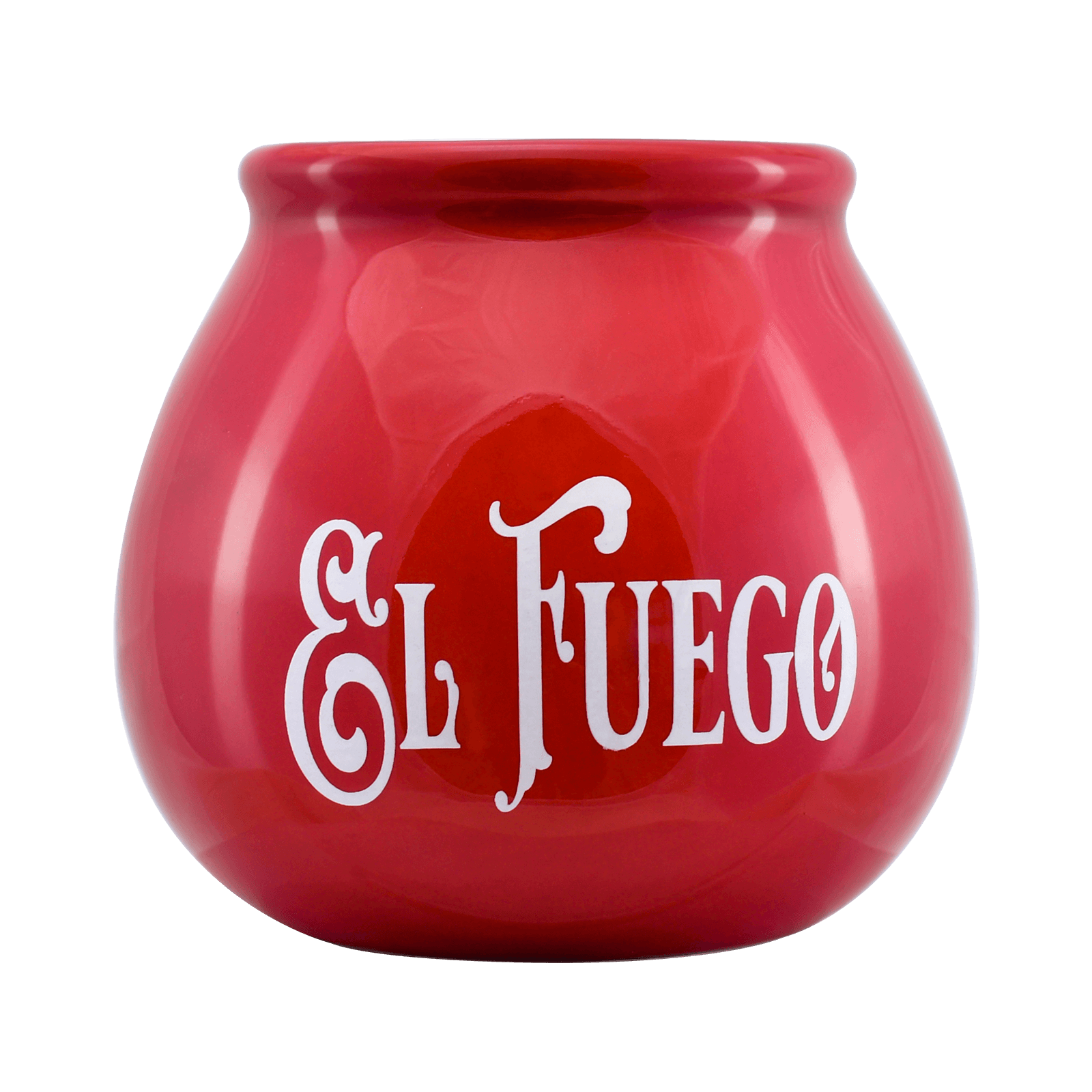 Calebasse en céramique logo El Fuego (rouge) 300 ml | Accessoires ...