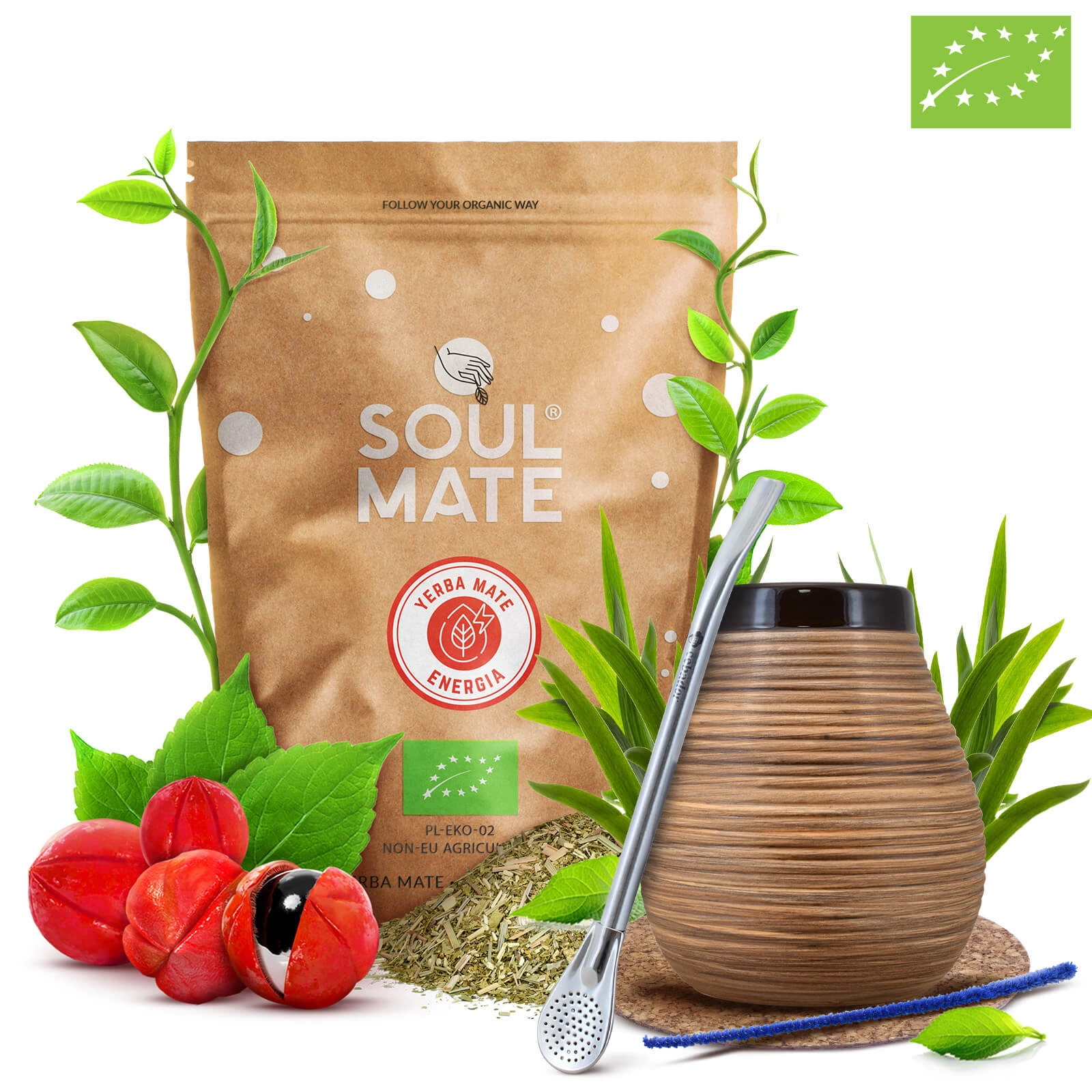 Yerba Mate Soul Mate Energia Starter Set 500g - MateMundo.fr